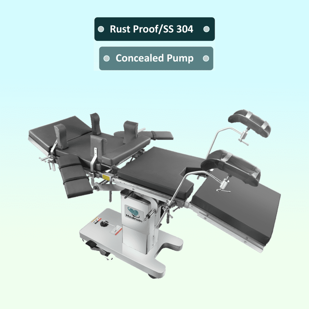 OT Table(Hydraulic Deluxe) ME-600H (C-BASE TABLE) - Falcon Medical Devices